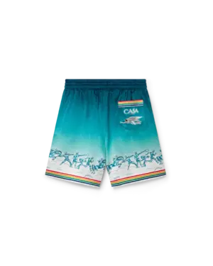 Casablanca La Déesse Du Stade' Silk Shorts