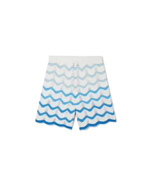 Casablanca Wavy Gradient Crochet Shorts - Multicolor