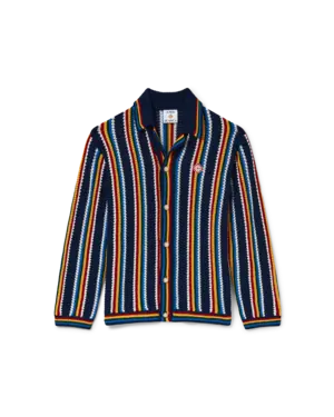 Casablanca Crochet Long Sleeve Stripe Shirt - Multicolor