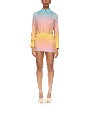 Casablanca Ping Pong Gradient Silk Mini Skirt