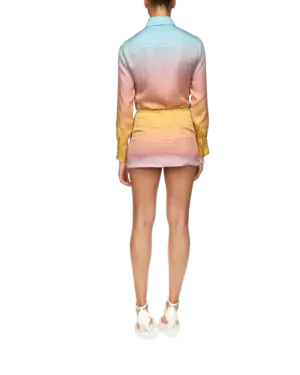 Casablanca Ping Pong Gradient Silk Mini Skirt