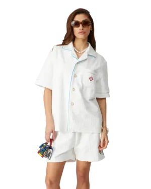 Casablanca Monogram Short Sleeve Towelling Shirt - Multicolor