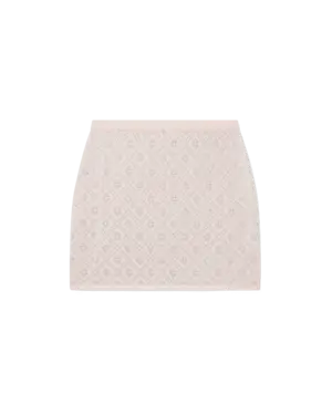 Casablanca Crystal Monogram Knit Mini Skirt - Multicolor