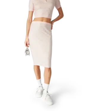 Casablanca Crystal Monogram Knit Skirt - Multicolor