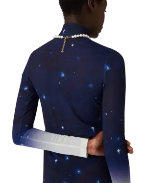 Casablanca Midnight Acropolis Mesh Top