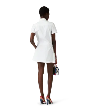 Casablanca Pleated Mini Shirtdress
