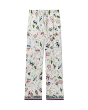 Casablanca Le Vase Brise Silk Trousers - Multicolor