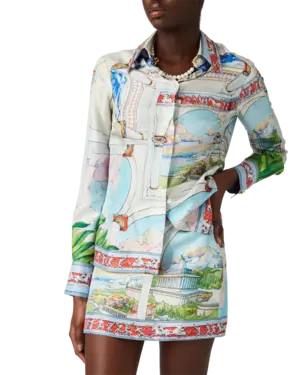 Casablanca Le Passage Silk Mini Skirt