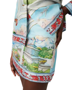 Casablanca Le Passage Silk Mini Skirt