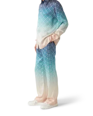 Casablanca Jacquard Gradient Silk Trousers