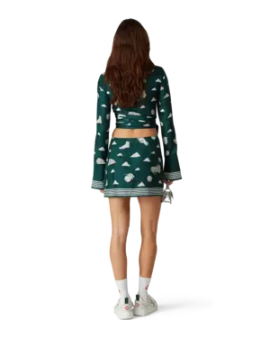 Casablanca Metaphysical Silk Mini Skirt