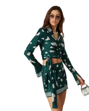 Casablanca Metaphysical Silk Mini Skirt
