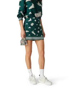 Casablanca Metaphysical Silk Mini Skirt