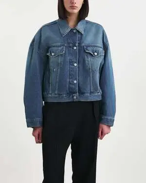Acne Studios Relaxed Cropped Denim Jacket