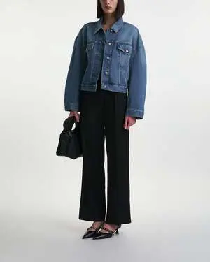 Acne Studios Relaxed Cropped Denim Jacket