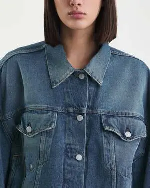 Acne Studios Relaxed Cropped Denim Jacket