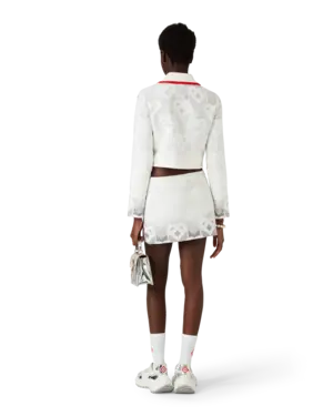 Casablanca Gradient Heart Monogram Towelling Mini Skirt