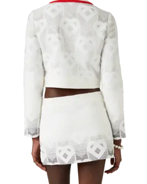 Casablanca Gradient Heart Monogram Towelling Mini Skirt
