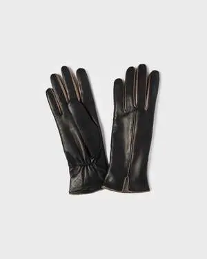 HANDSOME STOCKHOLM Nappa Leather Gloves - Black