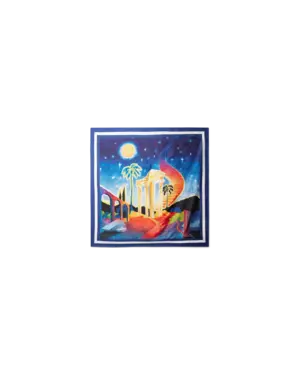 Casablanca Midnight Acropolis Small Silk Scarf By - Multicolor