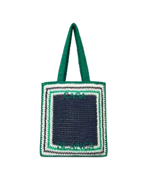 Casablanca Stripe Crochet Tote Bag - Multicolor
