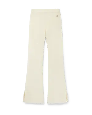 Casablanca Textured Knitted Flared Trousers - Multicolor