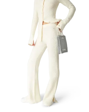 Casablanca Textured Knitted Flared Trousers
