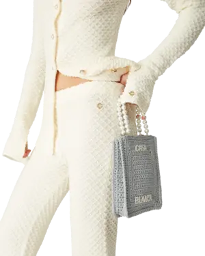 Casablanca Textured Knitted Flared Trousers