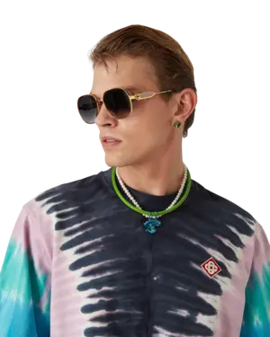 Casablanca Gradient Tie Dye Short Sleeve T-shirt - Multicolor