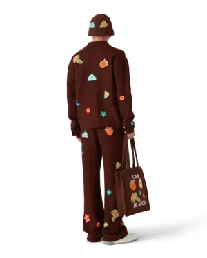 Casablanca Motif Crochet Trousers
