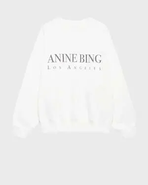 ANINE BING Jaci Los Angeles Sweatshirt - Ivory