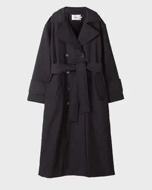 Stylein Sandra Calf-length Trench Coat - Black