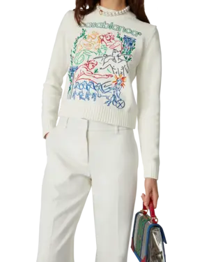 Casablanca Wool Tailored Trousers - Multicolor
