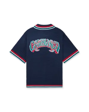 Casablanca Gothic Short Sleeve Crochet Shirt - Multicolor