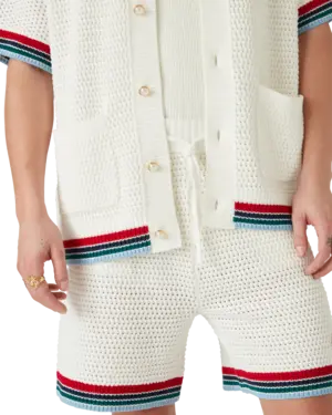 Casablanca Gothic Crochet Shorts - Multicolor
