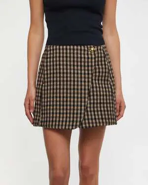 GANNI Wool-blend Mini Skirt