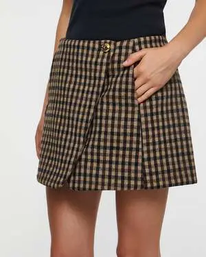 GANNI Wool-blend Mini Skirt