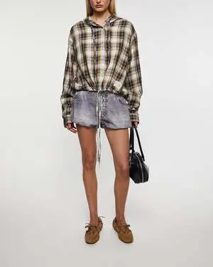 Acne Studios L’oeil Denim Printed Shorts
