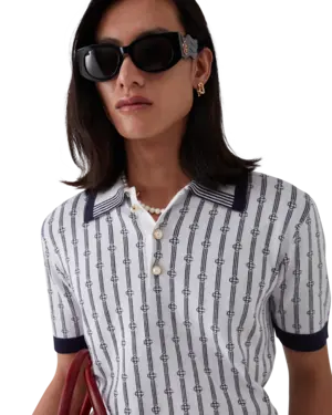 Casablanca Monogram Polo Shirt - Multicolor
