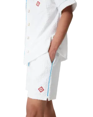 Casablanca Tennis Stripe Towelling Shorts - Multicolor