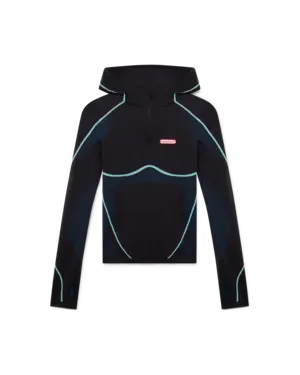 Casablanca Seamless Hooded Long-sleeve Top