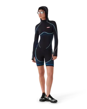 Casablanca Seamless Hooded Long-sleeve Top