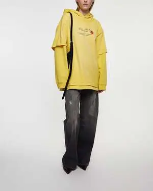 Acne Studios Layered Garment-dyed Hoodie