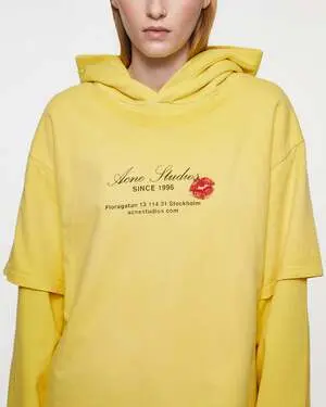Acne Studios Layered Garment-dyed Hoodie
