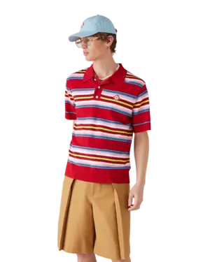 Casablanca Stripe Oversized Polo Shirt