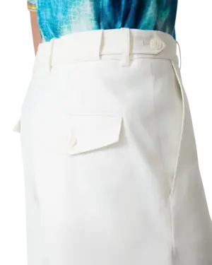 Casablanca Linen Pleated Shorts - Multicolor