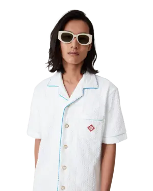 Casablanca Tennis Stripe Short Sleeve Towelling Shirt - Multicolor