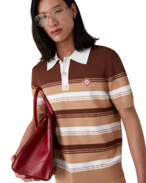 Casablanca Stripe Polo Shirt