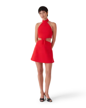 Casablanca Red Cut Out A-line Mini Dress - Multicolor