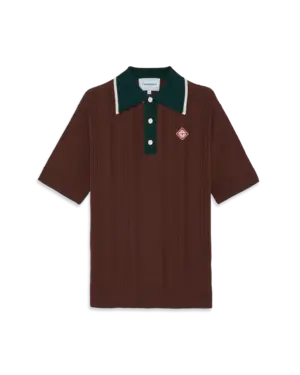 Casablanca Cable Knit Oversized Polo Shirt - Multicolor
